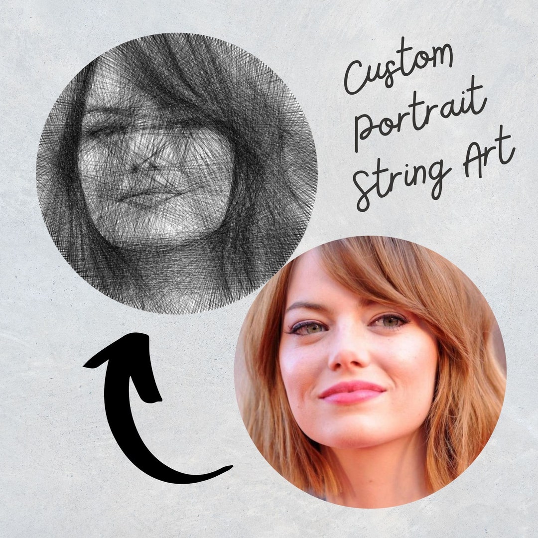 Custom Portrait String Art Designs DIY Portrait Art From Your - Etsy