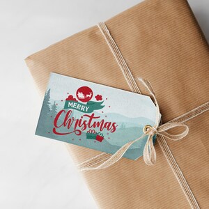 Merry Christmas Tags PDF, 6 Different Digital Designs for Merry ...