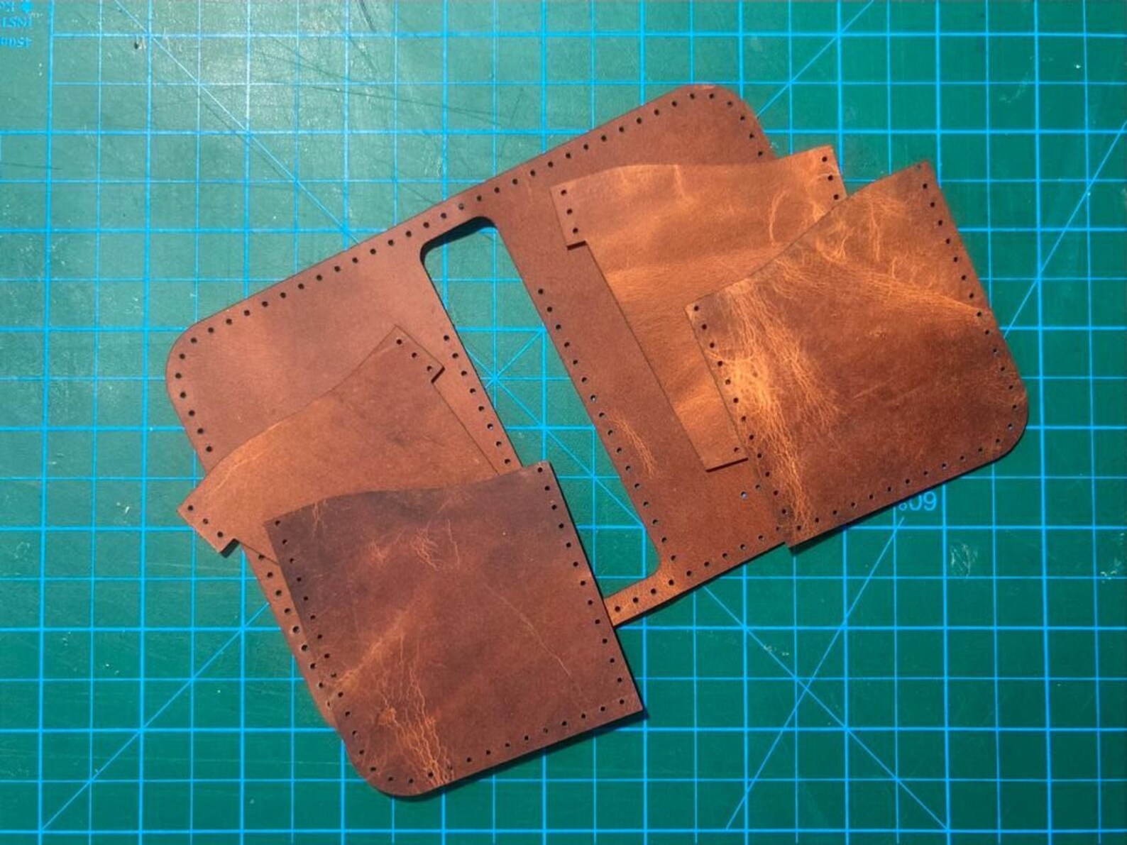 Leather Bifold Wallet PDF Pattern, Downloadable Minimalist Leather Slim ...