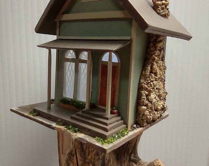 OOAK Miniature Lighted 'dollar Tree With Garden - Etsy