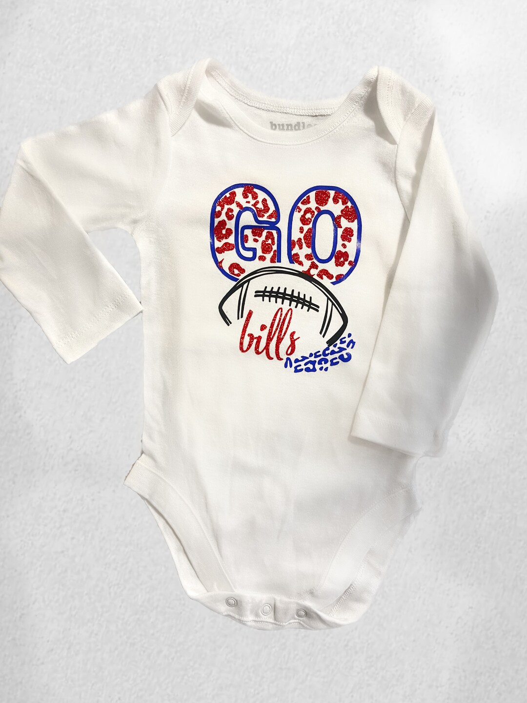 Baby Buffalo Bills Onesie, Go Bills, Nfl Themed Onesie, Cheetah Print ...
