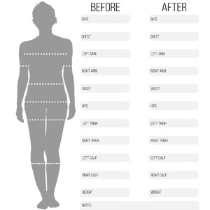 Printable Weight Loss Journal Simple Body Measurement Tracker - Etsy