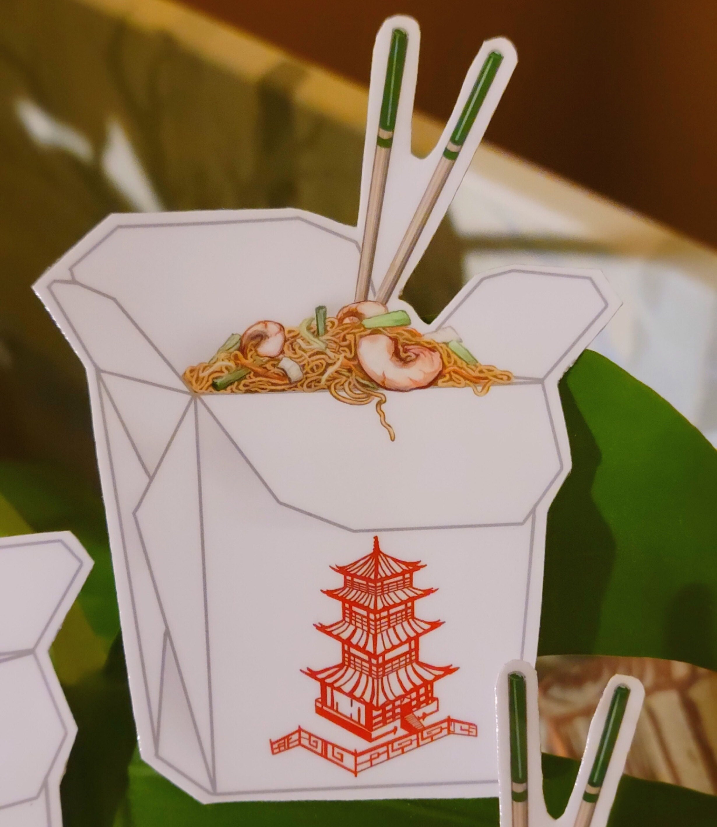 Chinese Take Out Sticker Pack (4 Count) | Rice Sticker | Fortune Cookie ...