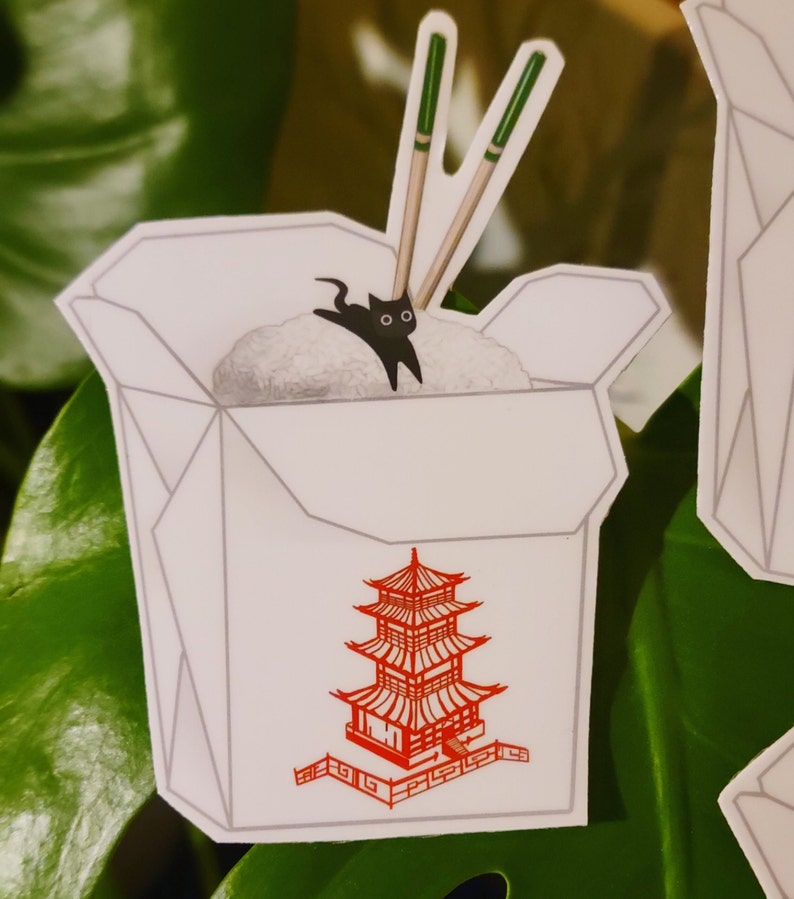 Chinese Take Out Sticker Pack (4 Count) | Rice Sticker | Fortune Cookie ...