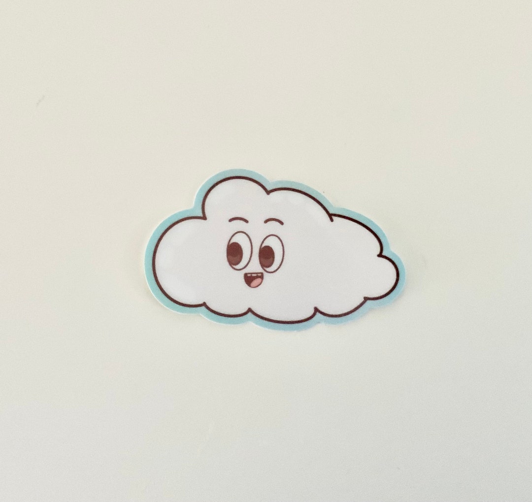 Happy Cloud Sticker - Etsy