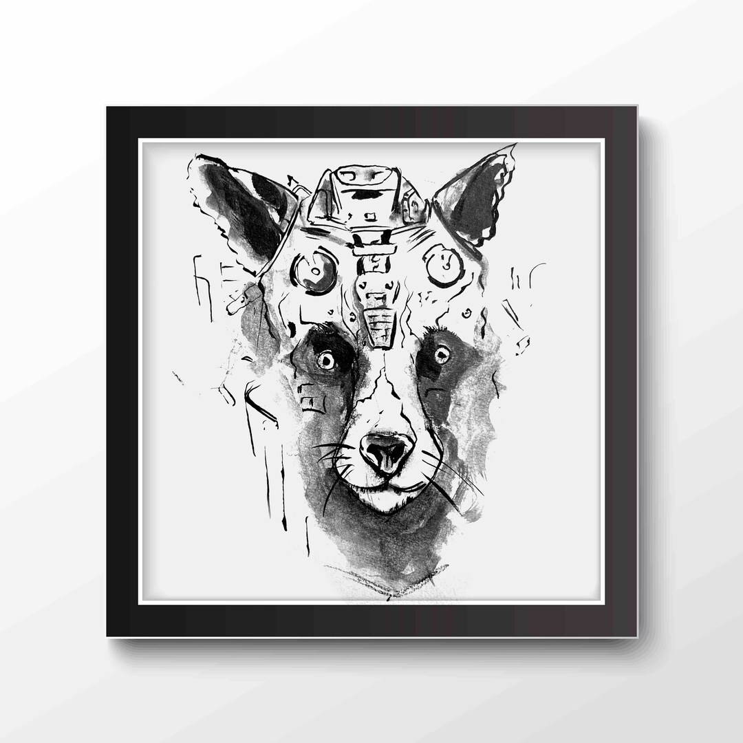 Original and Unique Ink Drawing of a Wolf - Etsy