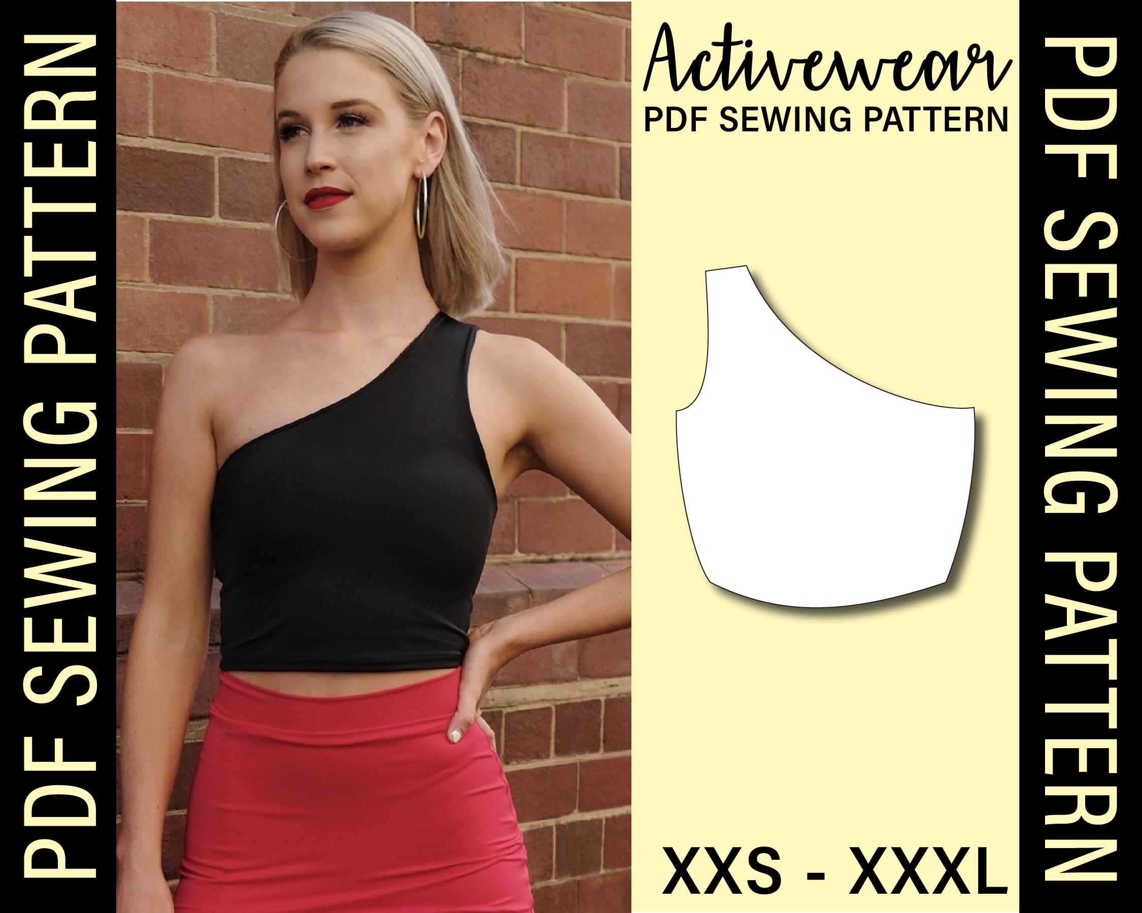 One Shoulder Crop Top PDF Sewing Pattern | Nat's Patterns - Etsy