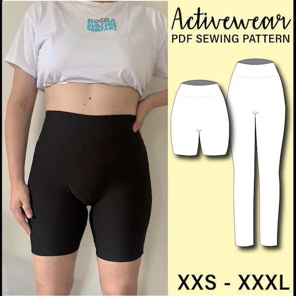 Yoga Shorts Pattern - Etsy