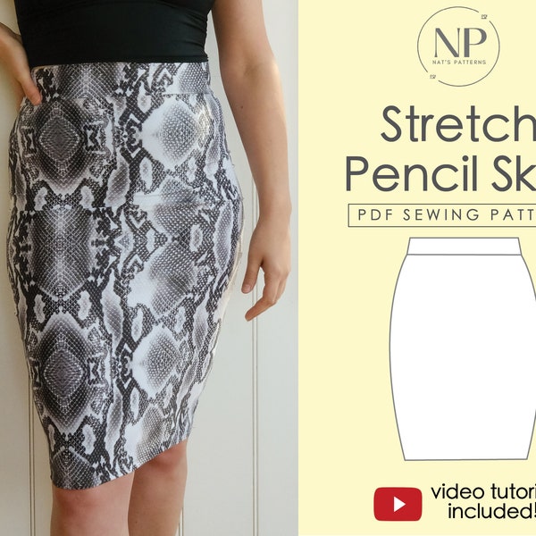 Pencil Skirt Sew Pattern - Etsy