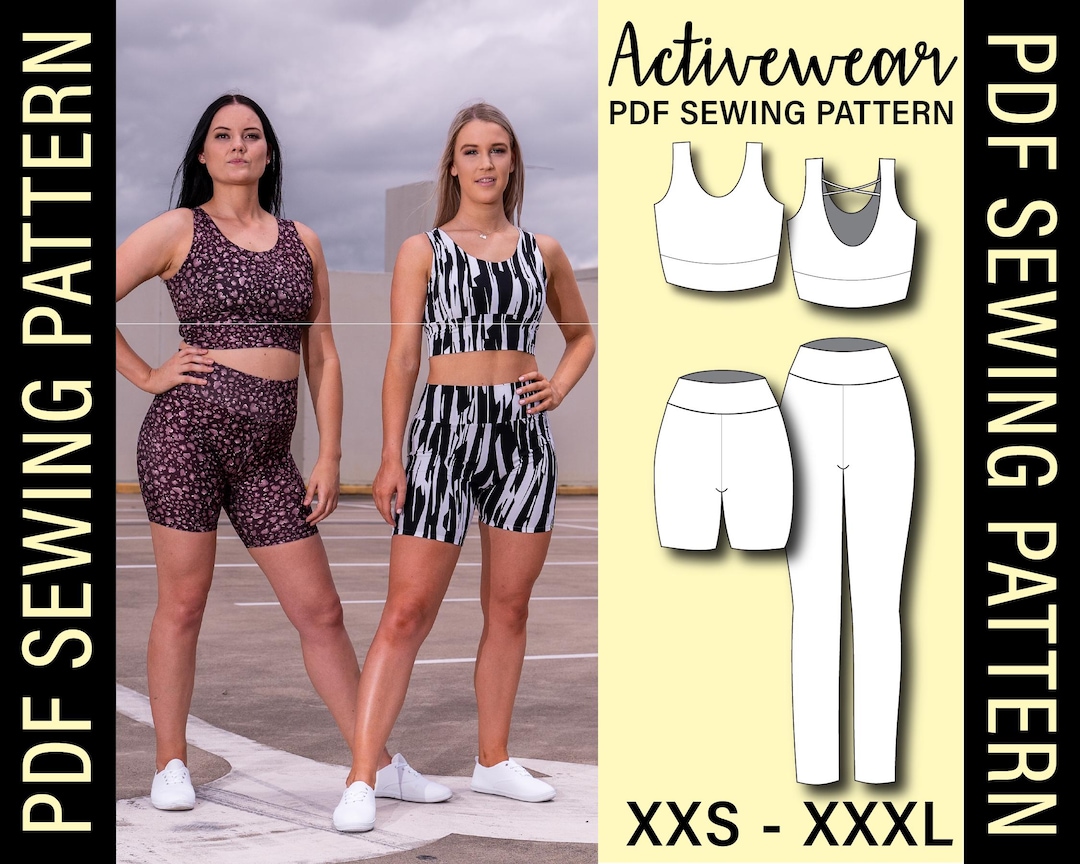 Activewear Set PDF Sewing Pattern | Nat's Patterns - Etsy