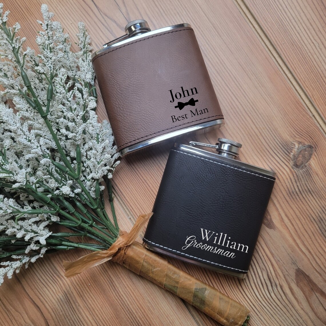 Personalized Flasks Flask for Men Wedding Monogramed - Etsy