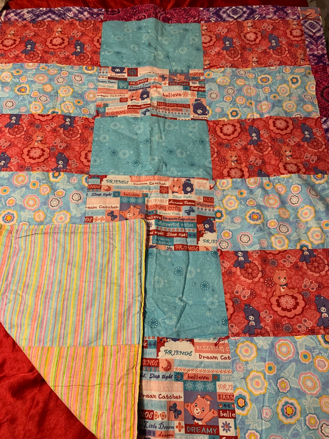 Care Bears Quilt - Etsy