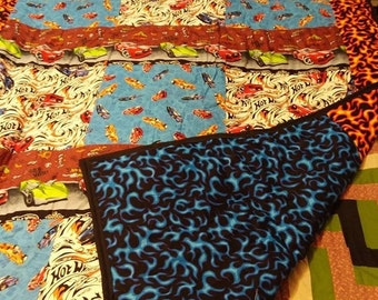 Speed Club Quilt Kit of Hot Wheels by Riley Blake Red Blue - Etsy