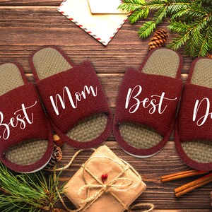 Personalized Linen Unisex Slippers, House Summer Comfortable Customized ...