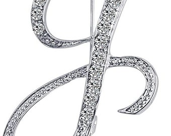 Initial Brooch | Etsy