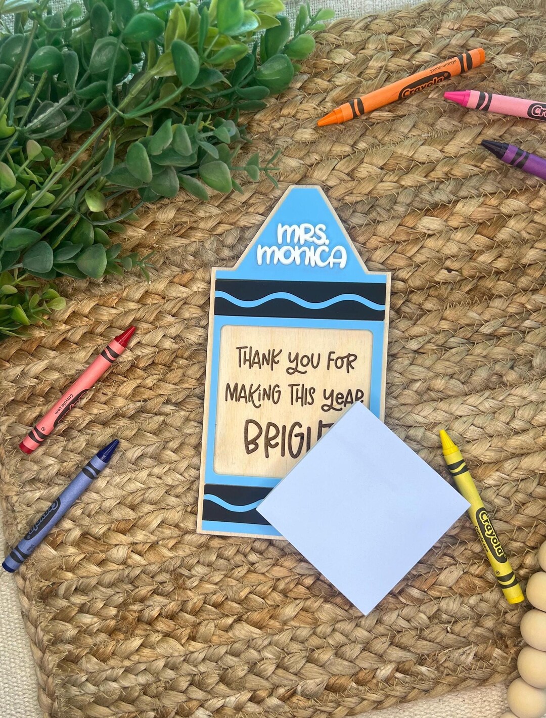 Crayon Sticky Note Holder | Back to School Teacher Gift | Teacher ...