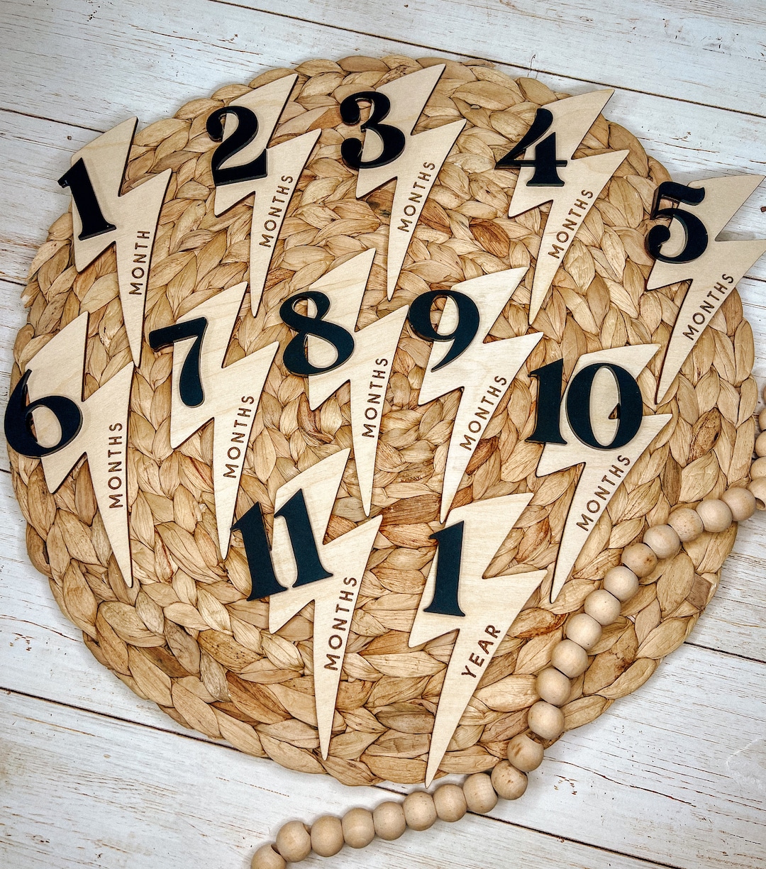 Rad Baby Milestones Baby Boy Milestones Baby Shower Gift Lightning Bolt ...