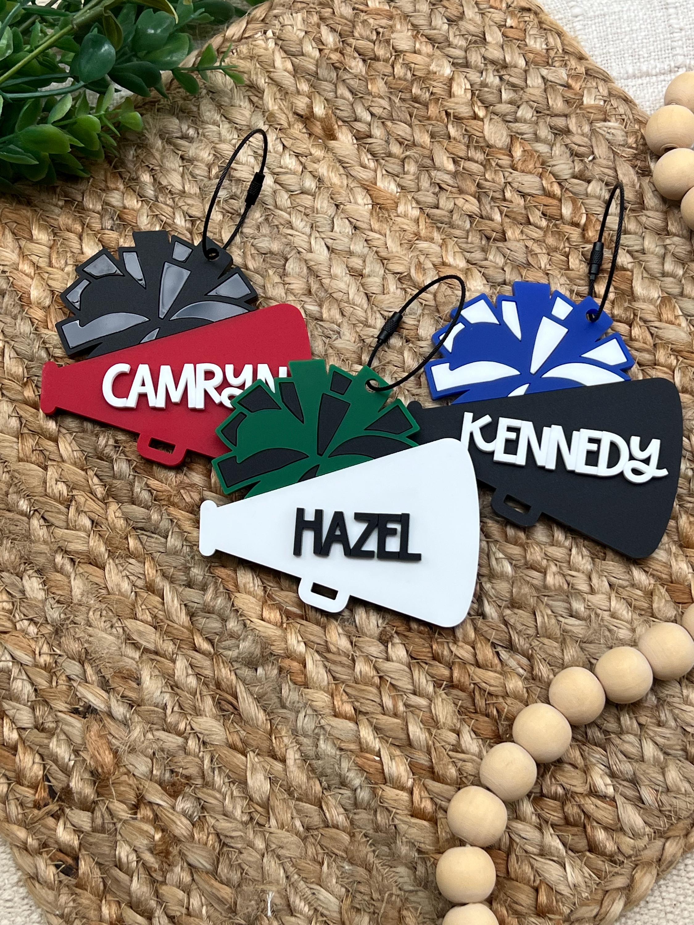 Cheer Bag Tag | Cheer Keychain | Custom Name Cheerleading Bag Tag ...