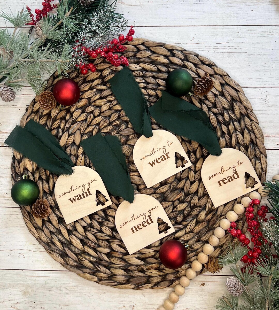 Christmas Gift Tags | Something You Need Gift Tag | Something You Want ...