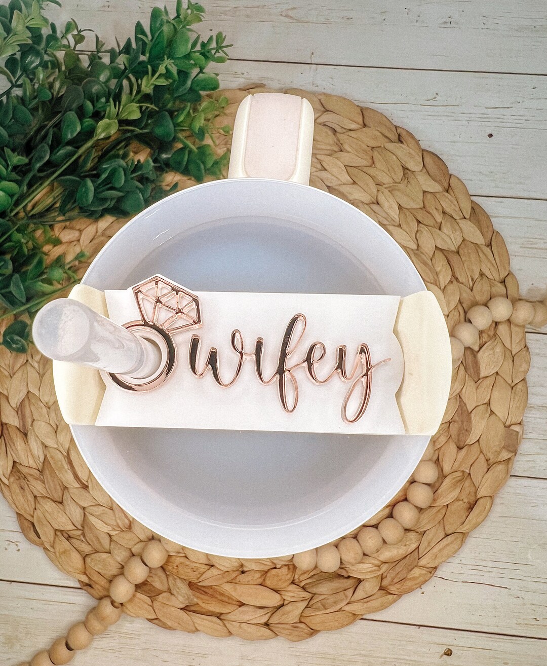 Wifey Cup Topper Anniversary Gift Stanley Topper Bridal Shower Gift ...
