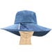 4-way-wear Handmade Upcycled Denim Wide Brim Sun Hat One Size up to 23 ...