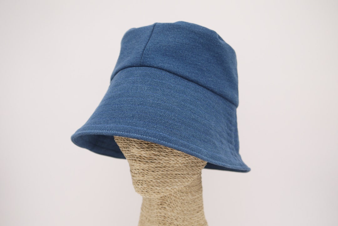 4-way-wear Upcycled Denim Bucket Hat One Size Fits All Only ONE - Etsy