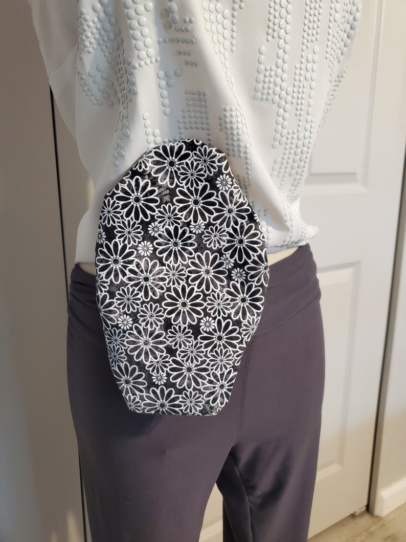 Grey and White Daisy Ostomy Bag Cover - Etsy