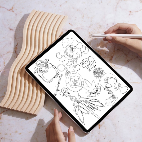 Baddie Coloring Page - Etsy