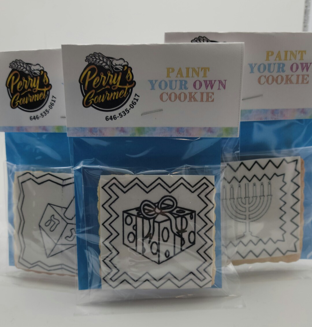 PYO Cookies Chanukah Paint Edible Kits 12 PC - Etsy