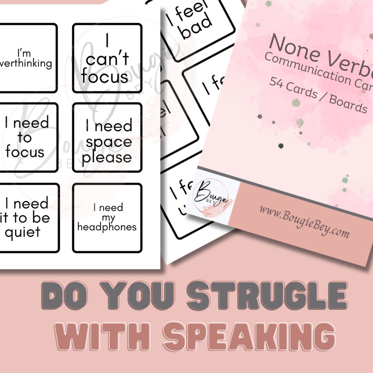 Communication Cards, Mutism, Anxiety, Learning Disabilities, Hearing ...