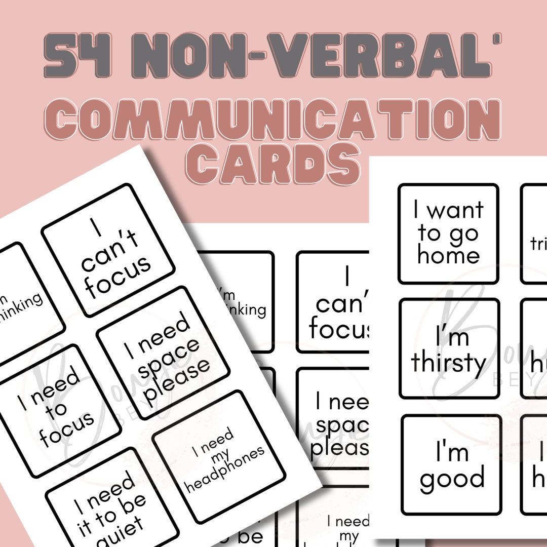 Communication Cards, Mutism, Anxiety, Learning Disabilities, Hearing ...