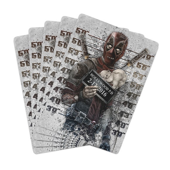 Deadpool Custom Playing Cards Halloween Poker Games 9 - Etsy