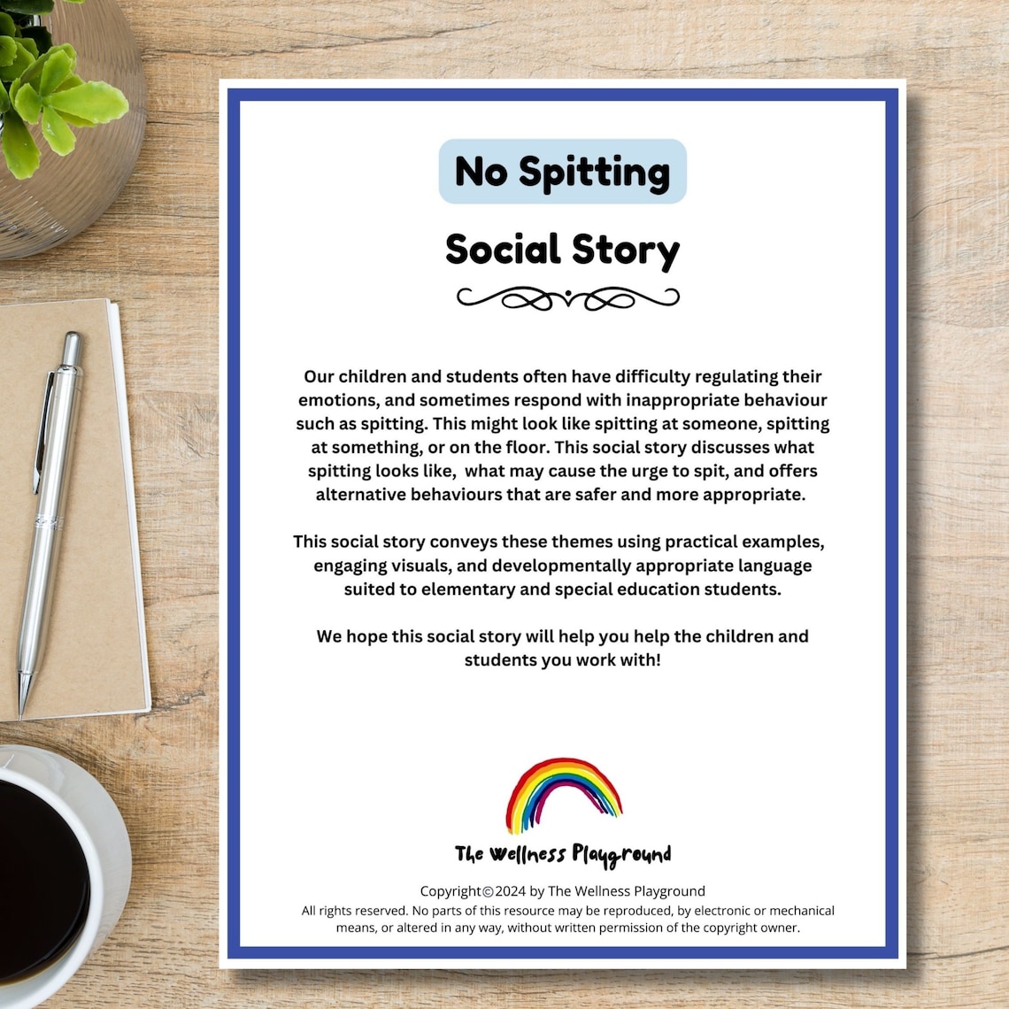 No Spitting Social Story: Autism & ADHD Classroom Behavior (PDF) - Etsy