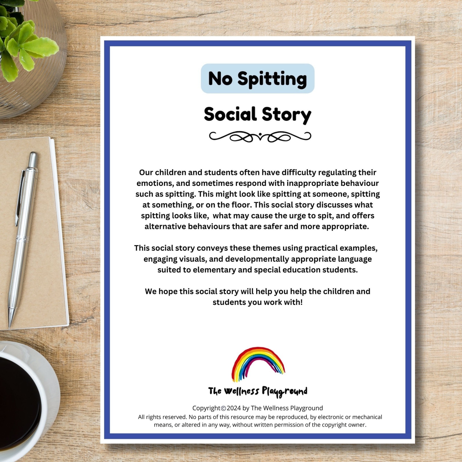 Social Story No Spitting | Autism Social Story | ADHD Social Story ...