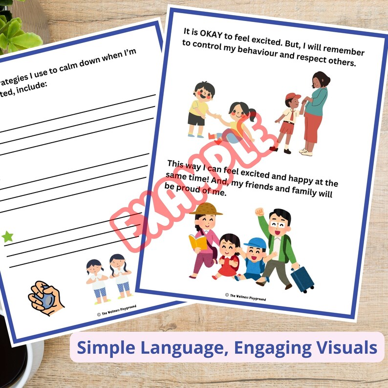 Social Story When I'm Feeling Excited Feelings Social Story Emotion ...