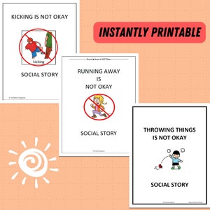 Social Story Bundle 12 Common Classroom Behaviours | Printable Social ...