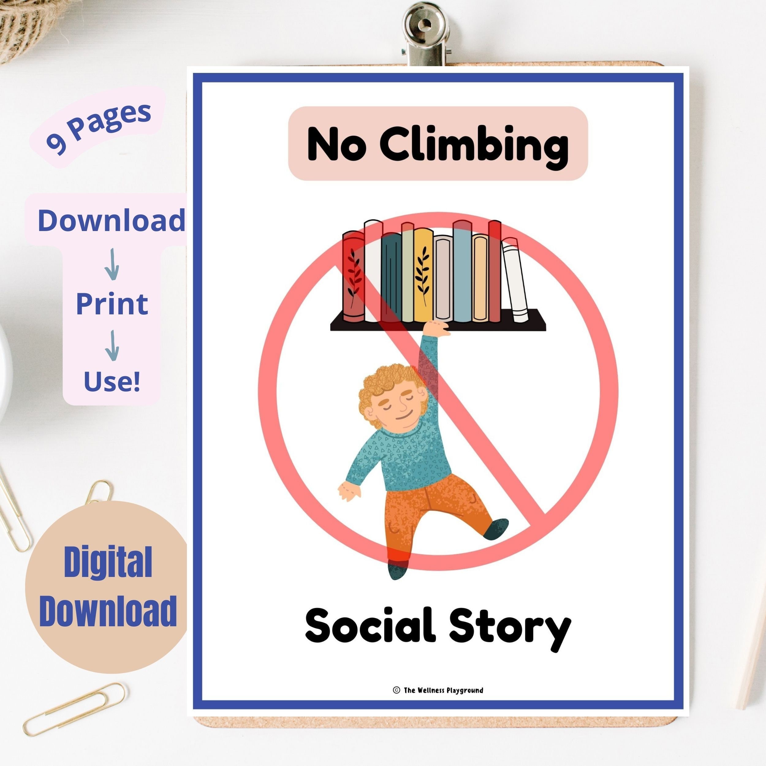 No Climbing Social Story | ADHD ASD Social Story | Behaviour Lesson ...