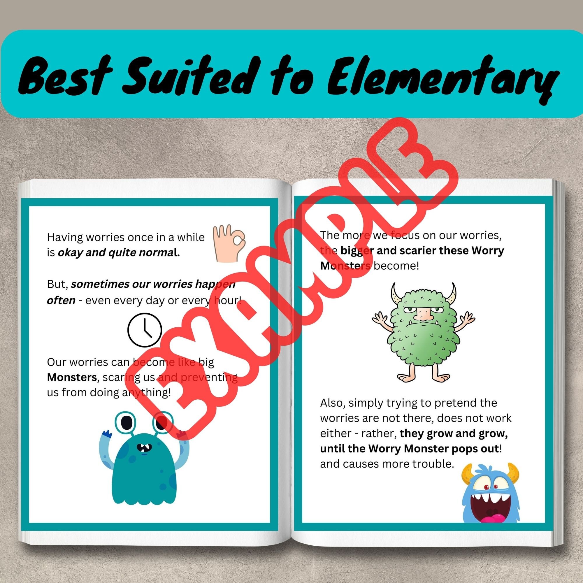 Anxiety Worry Workbook for Kids Anxiety Strategies Anxiety Journal ...