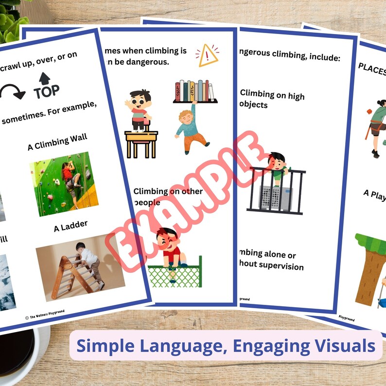 No Climbing Social Story: ADHD ASD Behavior Lesson (PDF) - Etsy