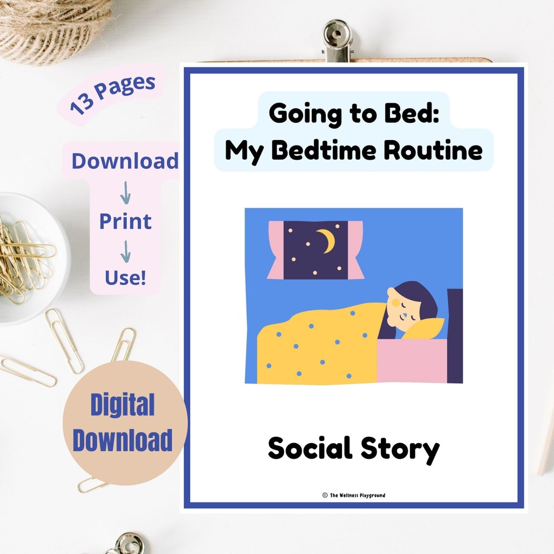 Social Story: Going to Bed (my Bedtime Routine) | Bedtime Social Story ...