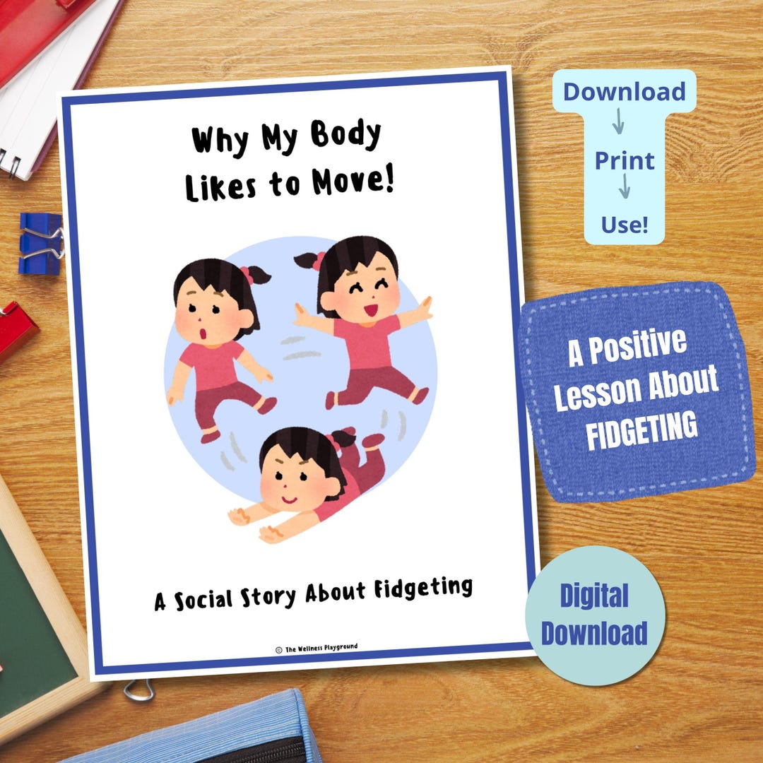 Fidgeting Social Story for Kids: Self-regulation & Focus (PDF) - Etsy