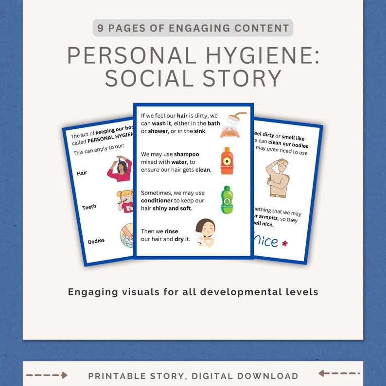 Personal Hygiene Social Story | Printable Digital Social Story ...