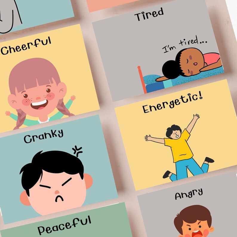 Feelings Cards Visuals for Kids | Emotions Printables | Social ...