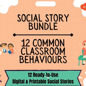 Social Story Bundle 12 Common Classroom Behaviours | Printable Social ...