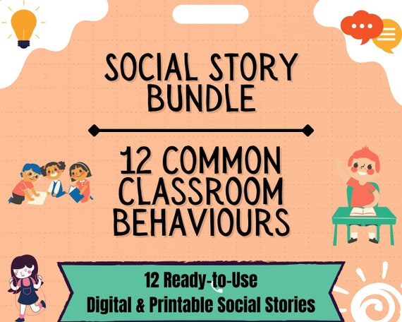 Social Story Bundle 12 Common Classroom Behaviours | Etsy