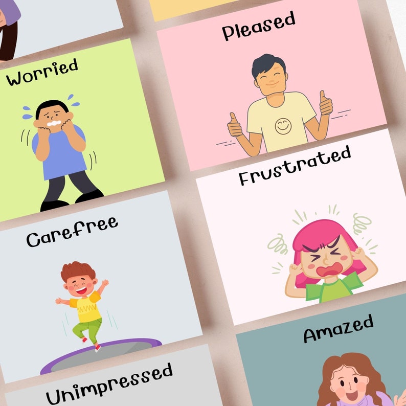 Feelings Cards Visuals for Kids | Emotions Printables | Social ...