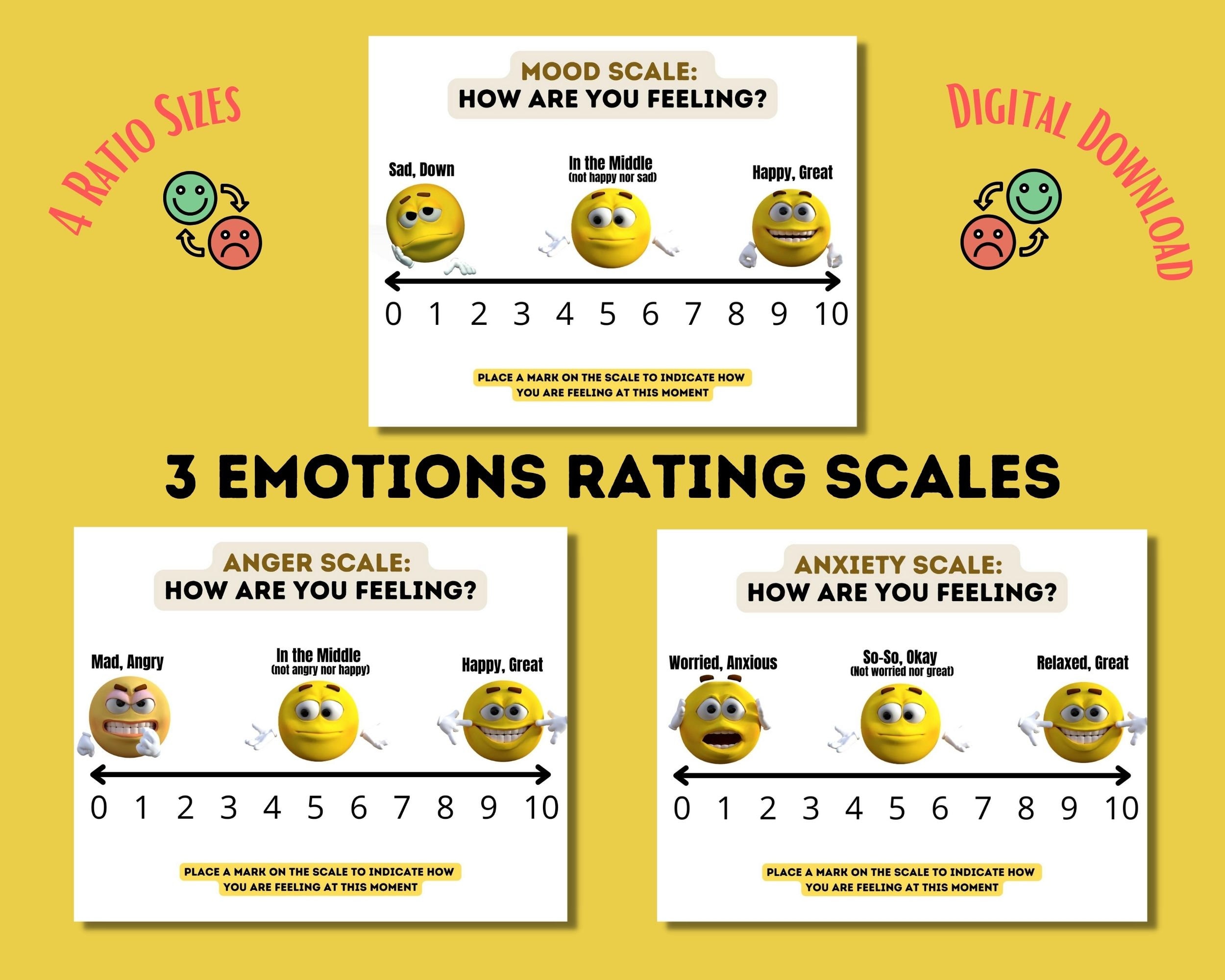 Emotions Rating Scales for Kids | Classroom Tool | Feelings Lesson ...