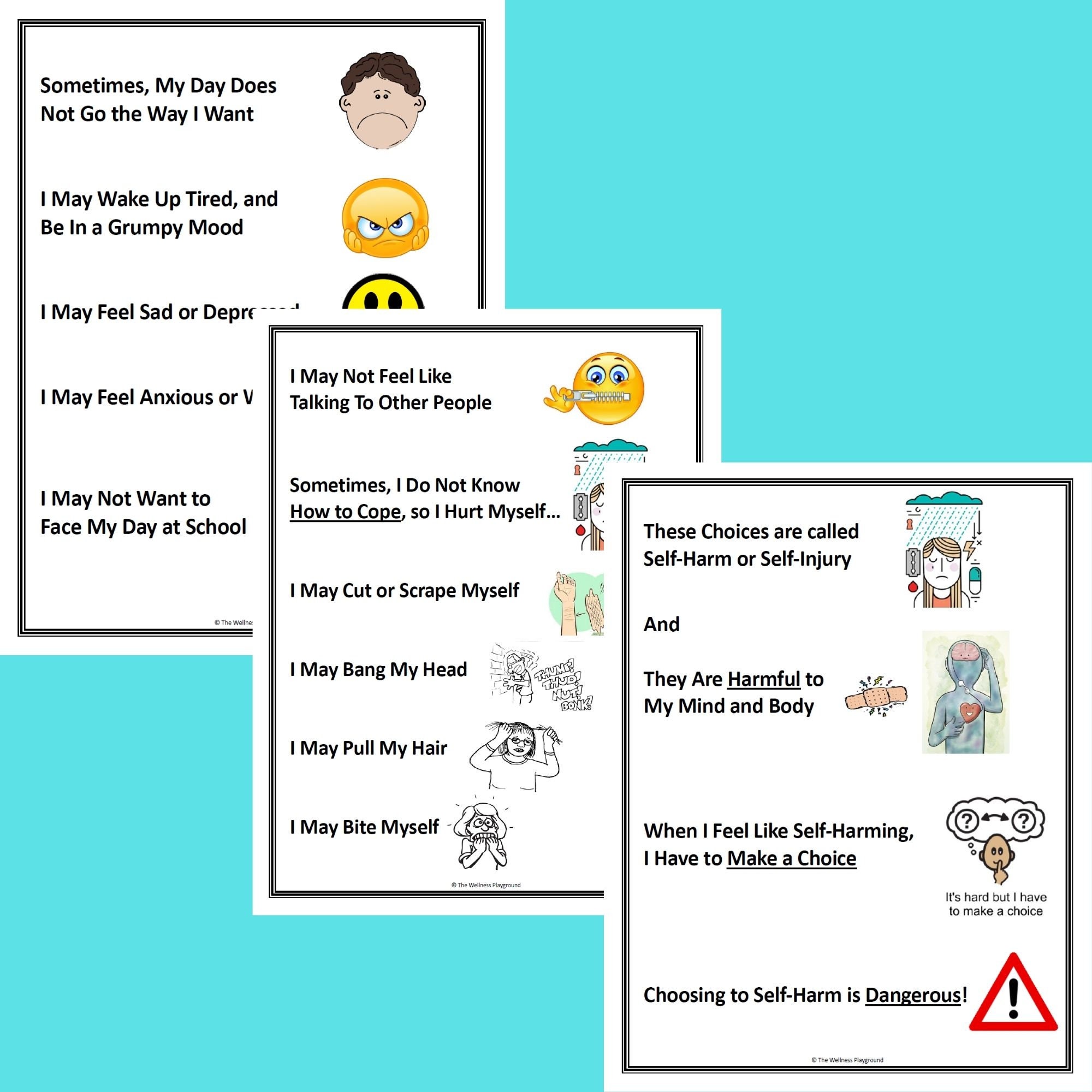 Social Story: Self-harm Making Safe & Healthy Choices Digital Social ...