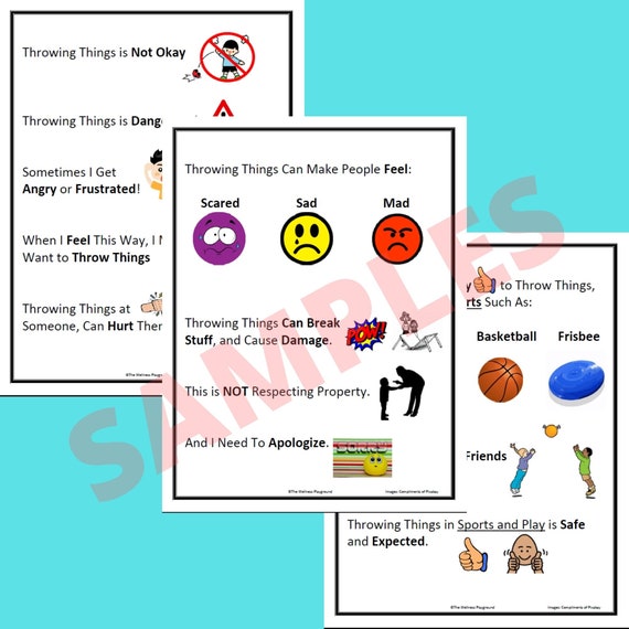 No Throwing Social Story Free