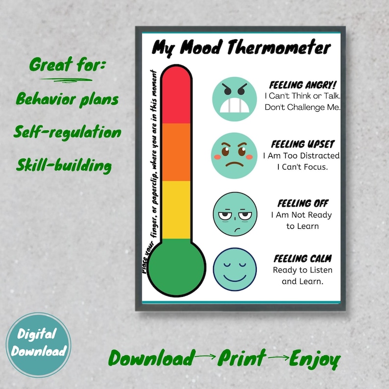 Mood Feelings Scale | Behavior Rating | Behavior Strategies | Classroom ...